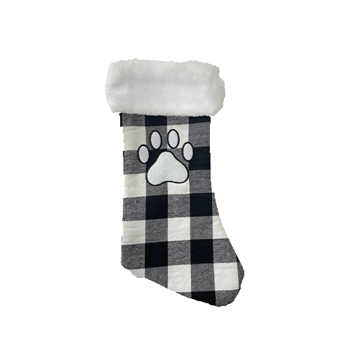 SPOT Holiday Plaid Paw Print Pet Stocking — Sweetie Paw Pets